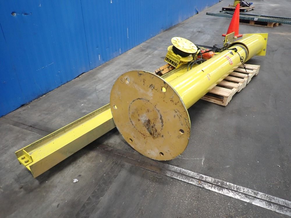 Used Jib Crane W/ Hoist & Spreader Bar 1/2 Ton | HGR Industrial Surplus