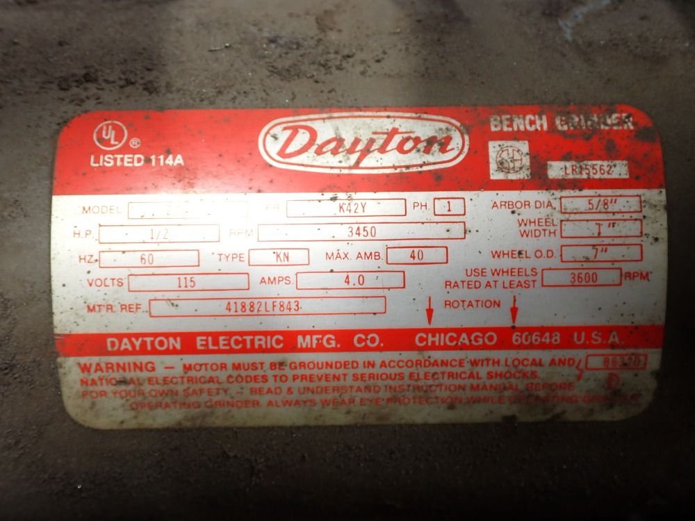 Used Dayton Pedestal Grinder | HGR Industrial Surplus