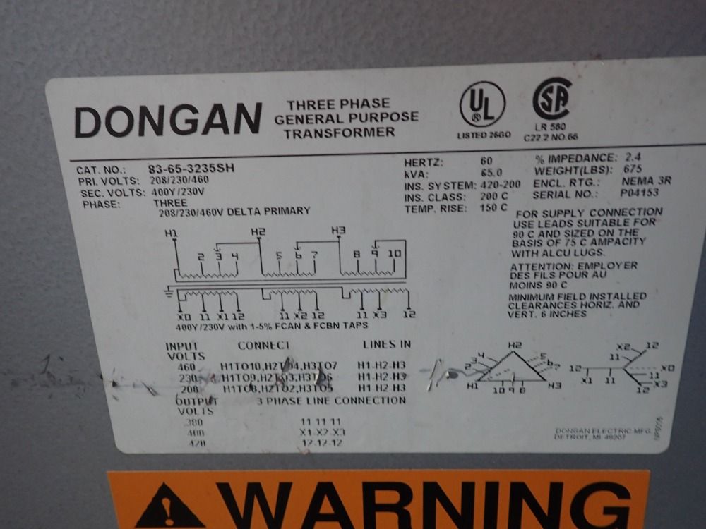 Used Dongan Transformer | HGR Industrial Surplus
