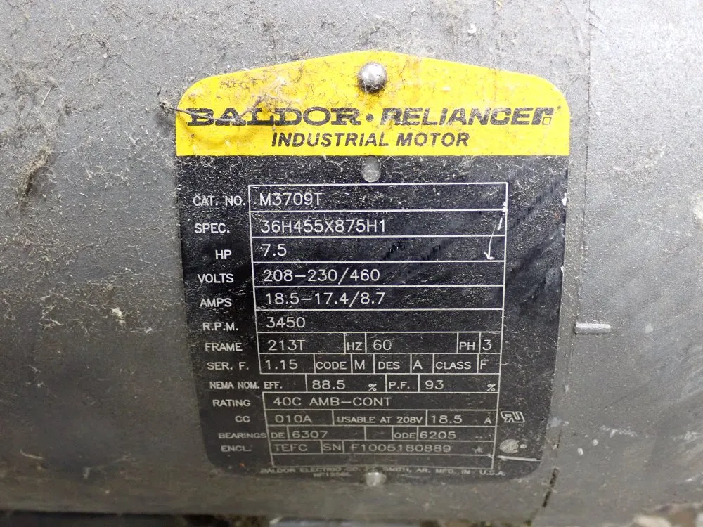 Used Baldor Reliance 7.5 Hp Motor | HGR Industrial Surplus