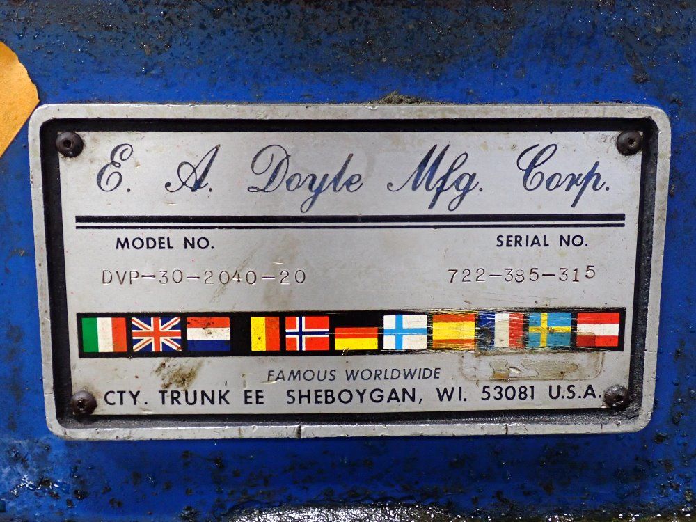 Used E. A. Doyle Mfg Corp/doyle-mation Hydraulic Press | HGR Industrial...