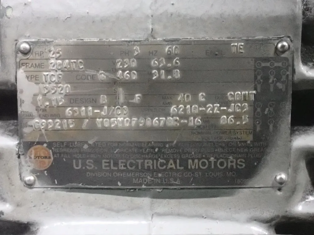 Used U.s. Electric Motors 25 Hp Motor | HGR Industrial Surplus