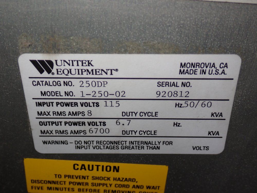 Used Unitek Resistance Welder | HGR Industrial Surplus