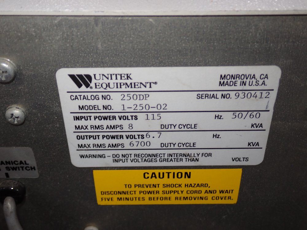 Used Unitek Resistance Welder | HGR Industrial Surplus