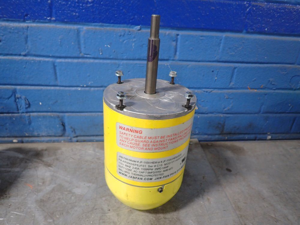 Used Jan Fan 1/4 Hp Motor | HGR Industrial Surplus