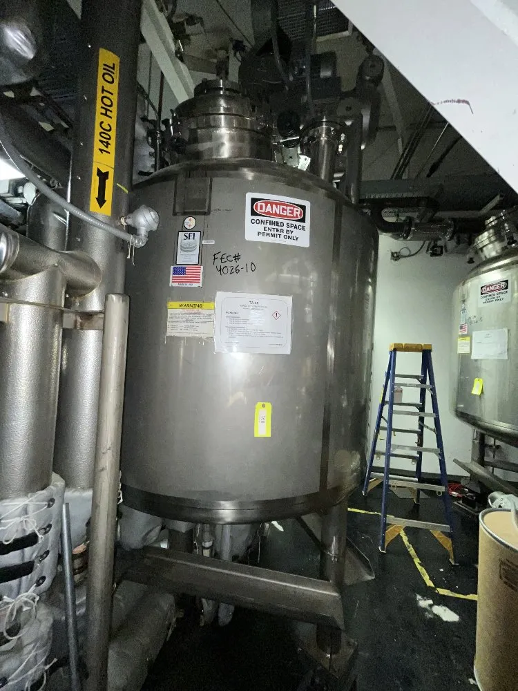Used 600 Gal Sfi Twin Motion Kettle, 304 S/s, 15/150# | HGR*24