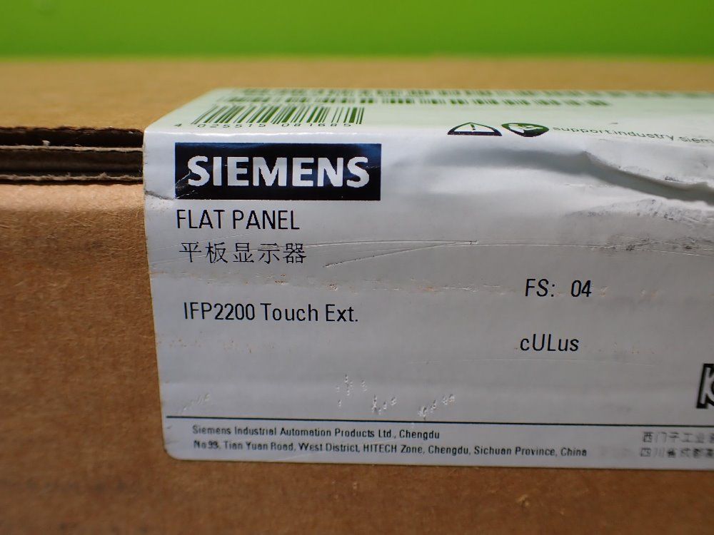 Used Siemens Siemens 6av7 863-4tb10-0aa0 Flat Panel. Ifp2200 Touch...