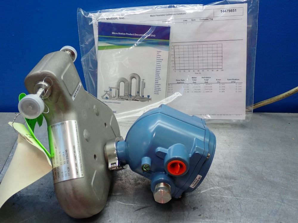 Used Emerson Micro Motion Mass Flow Sensor With Product Documentation...