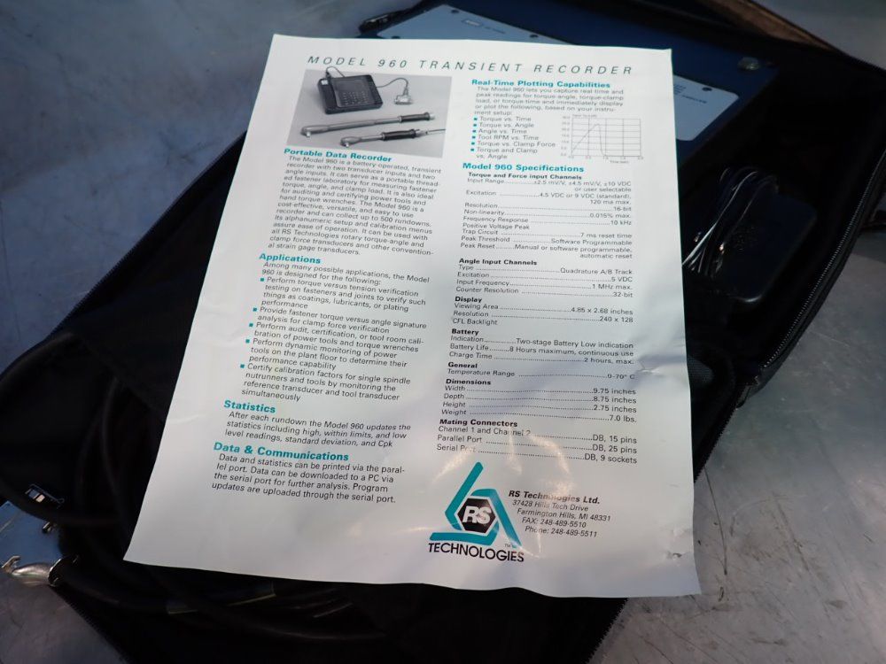 Rs Technologies Data Recorder - 960 | HGR*24