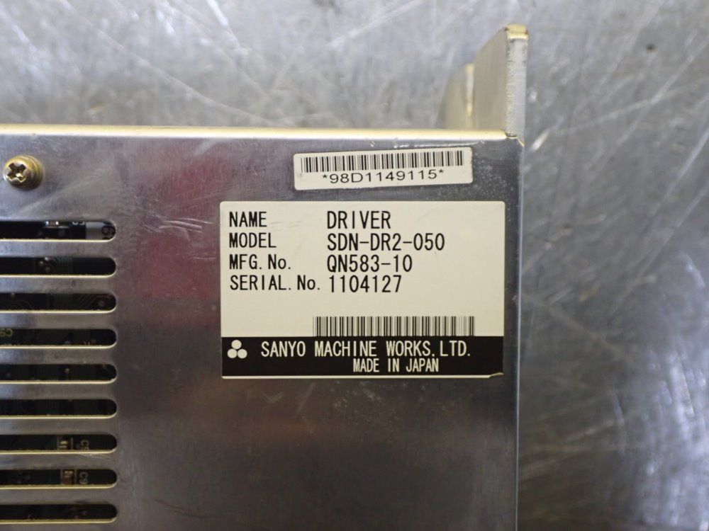 Used Sanyo Machine Sanyo Machine Sdn-dr2-050 Servo Drive | HGR ...