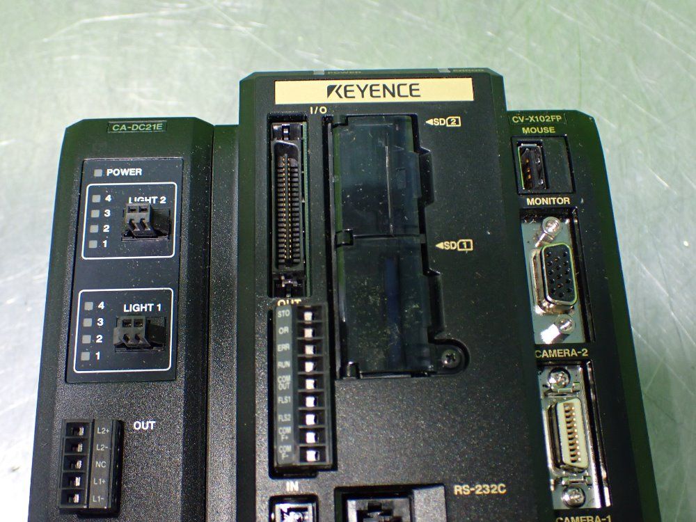 Used Keyence Keyence Cv-x102fp Image/sensor Controller W/ca-dc21e...