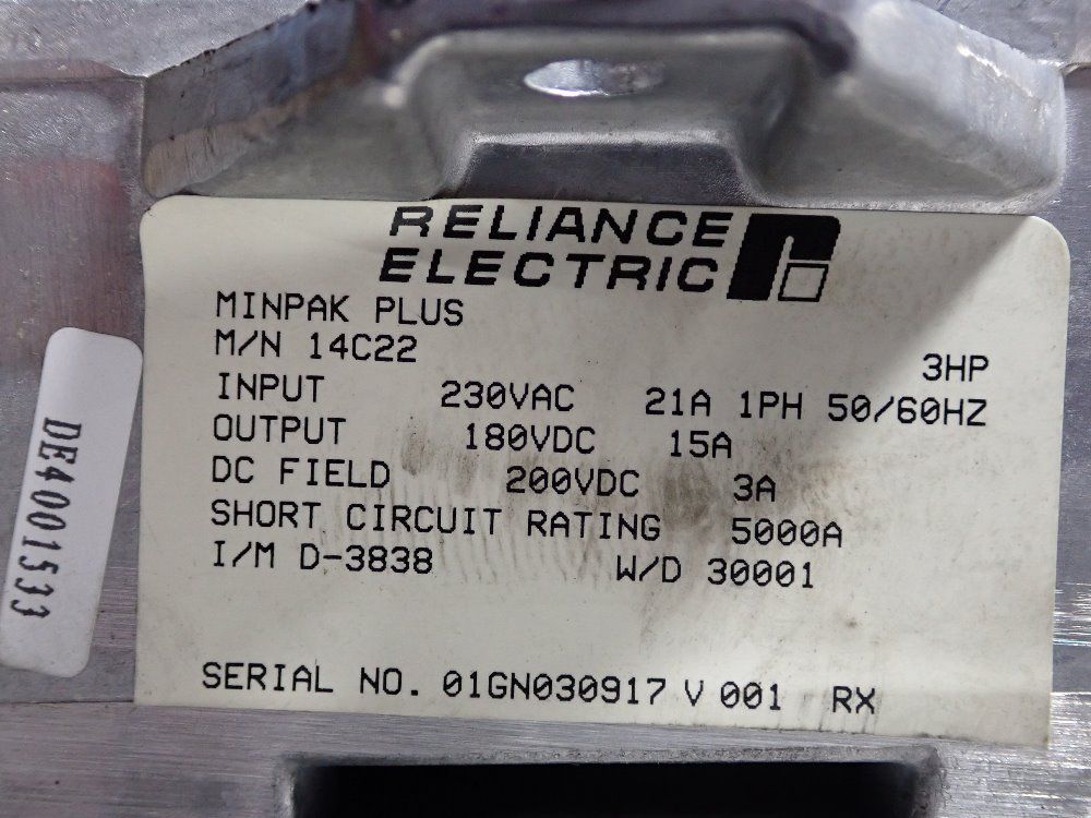 Used Reliance Electric Electrical Board | HGR Industrial Surplus