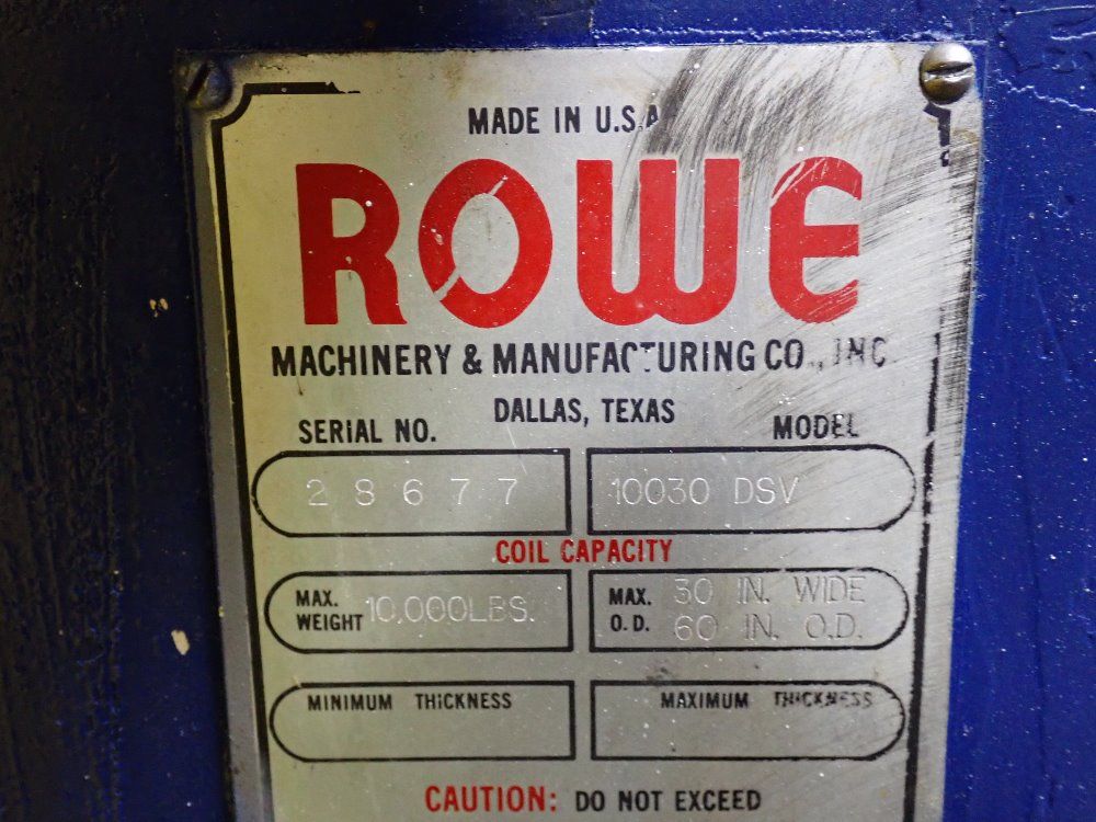 Used Rowe Coil Reel | HGR Industrial Surplus