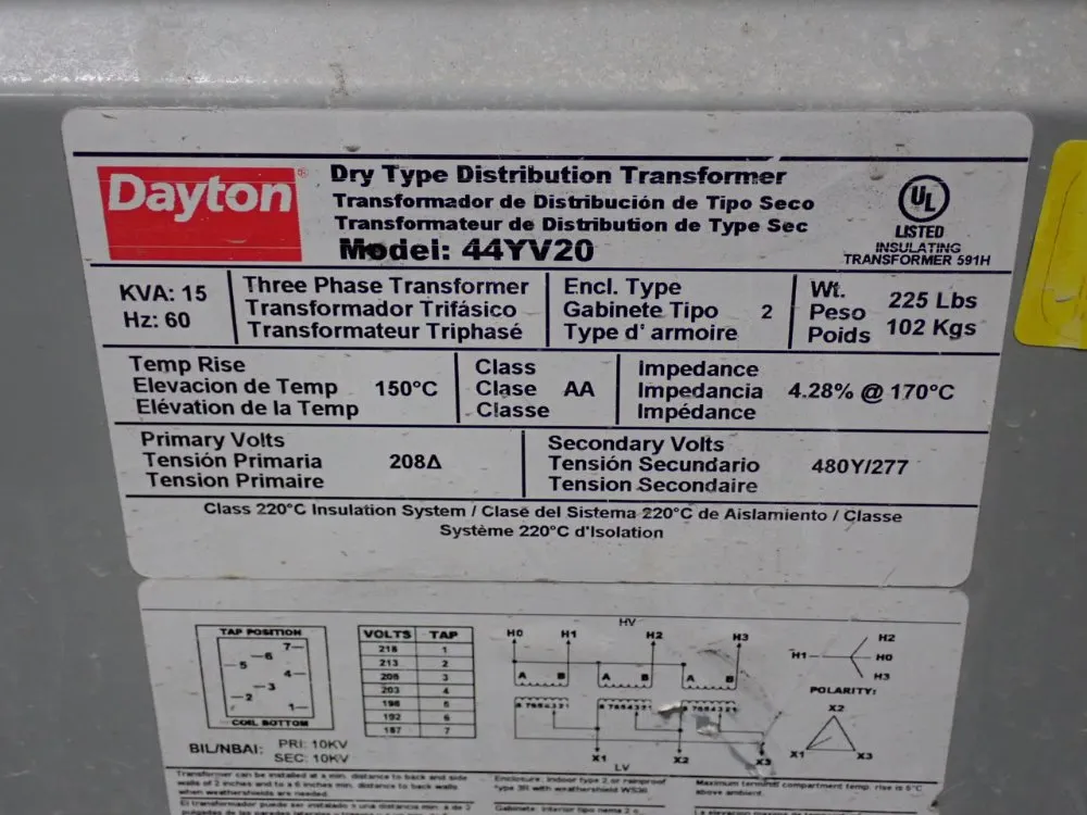 Used Dayton Transformer | HGR*24