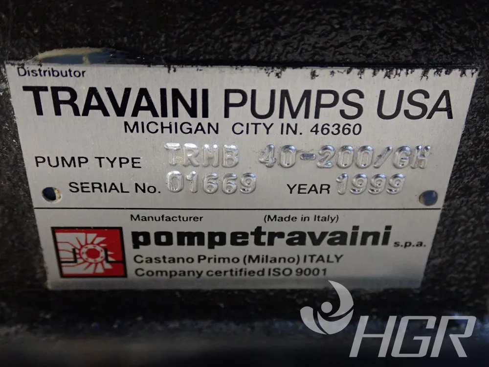 Used Travaini Pumps Usa Vacuum Pump | HGR Industrial Surplus